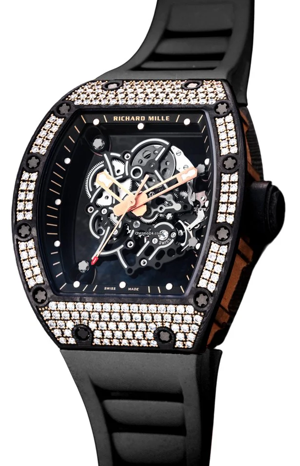 RICHARD MILLE RM 055 RG CA TPT BUBBA WATSON DIAMOND SET BLACK EDITION ...